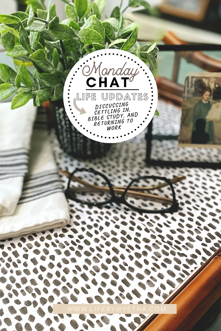 MONDAY Chat ... Settling In, Back to Study, New Date