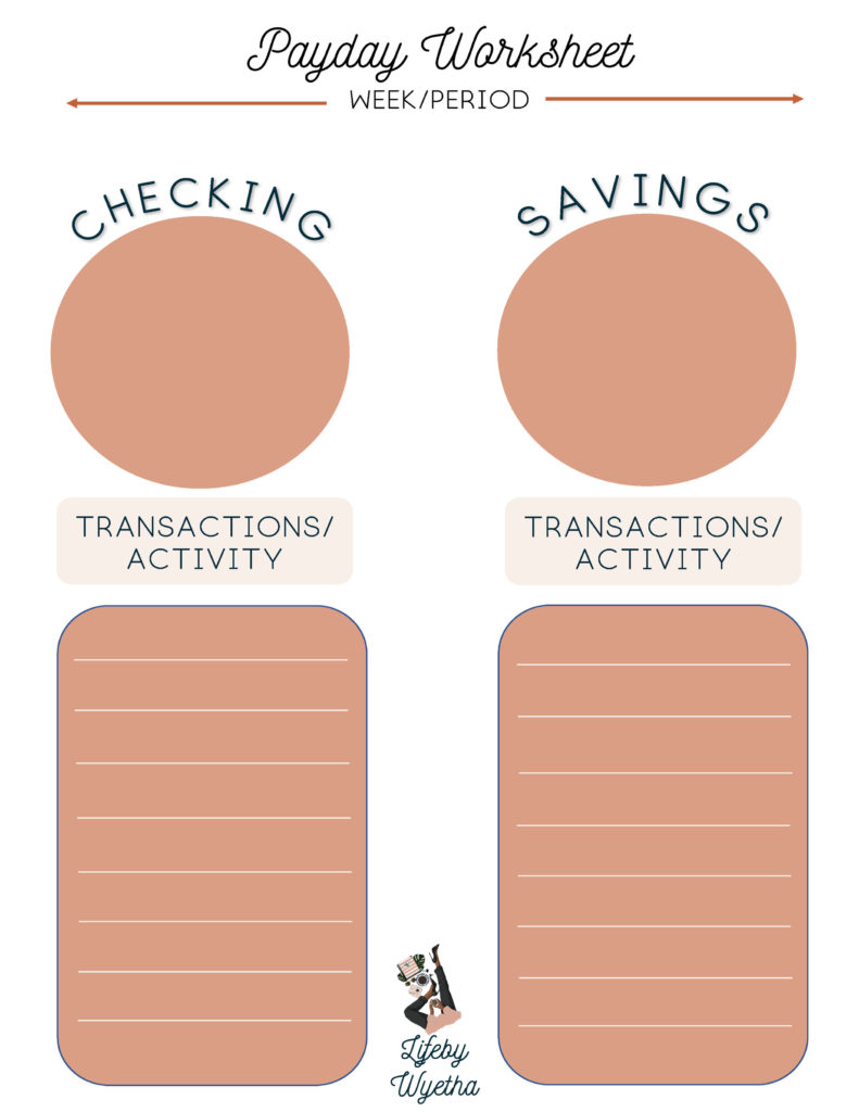 New Payday Worksheet!