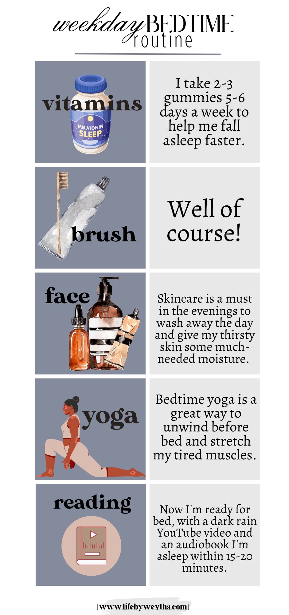 My Weeknight Bedtime Routine!